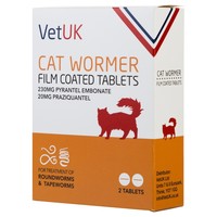 VetUK Cat Wormer Film Coated Tablets - From £2.80